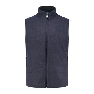 Corneliani Homme, Vestes, Bleu, Taille: 4XL Gilet Zipp&eacute;