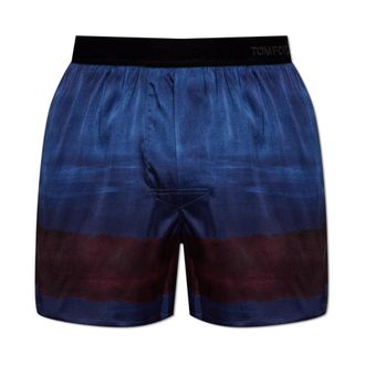 Tom Ford Baumwollboxershorts mit Logo - - Underwear - Herren - Blau - L