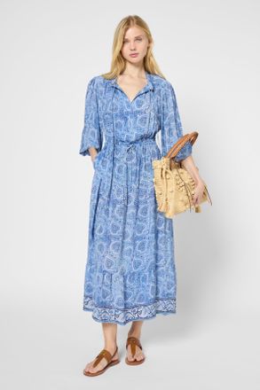 Gerard Darel Robe longue imprim&eacute; cachemire - PIANA - Turquoise