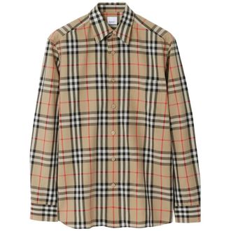 Burberry Klassisches Karomuster Hemd mit langen &Auml;rmeln - - Shirts - Herren - Beige - L