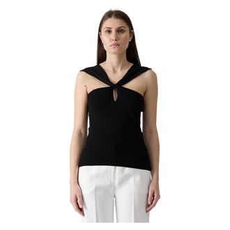 Federica Tosi Schickes Schwarzes Viskose-Top - - Tops - Damen - Schwarzk - S