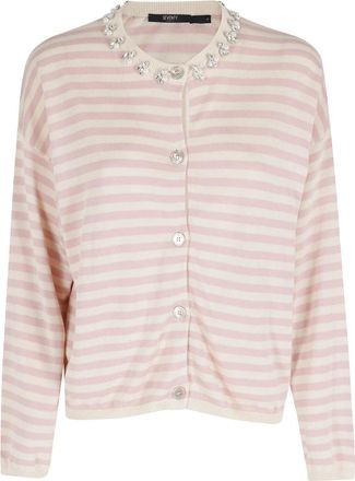 Seventy Femme, Pulls, Rose, Taille: 38 FR Cardigan Coreana Stripes