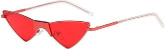 Generic Lunettes De Soleil En M&eacute;tal Tendance Triangle Hommes Et Femmes F&ecirc;te Lunettes De Soleil Dr&ocirc;les(Red)