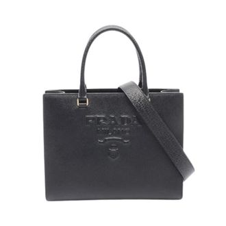 Prada Pre-owned Saffiano LUX Leder 2way Handtasche - - Pre-owned - Damen - Schwarzk - ONE SIZE