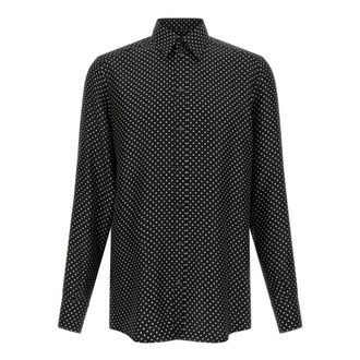 Dolce & Gabbana Chemise Martini en soie imprim&eacute;e - Homme - Chemises - Noir - Taille: 2XL