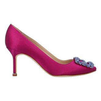 Manolo Blahnik Femme, Chaussures, Rose, Taille: 37 EU Tissu chaussures-talons