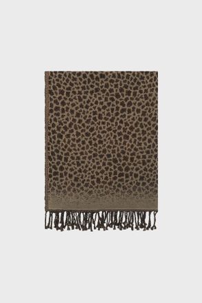 Gerard Darel Echarpe l&eacute;opard et lurex en laine - ROXANNA - Gris moyen