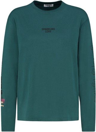 Sublevel Langarmshirt Damen Langarm-Shirt mit Rückenprint langarm, lockerer Schnitt