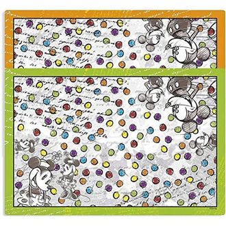 Egan Set mit 2 Platzdeckchen Orange und Grün Mickey und Minnie