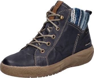 Josef Seibel Damen Schnürstiefeletten Alina 52,Weite G (Normal),Wechselfußbett,wasserdicht,halbstiefel,Kurzstiefel,Blau (Ocean-Kombi),42 EU