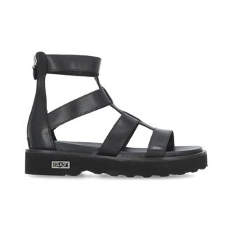 Cult Femme, Chaussures, Noir, Taille: 40 EU Flat Sandales