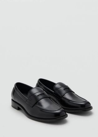 Mango Mocassins d&eacute;coupe effet cuir nappa noir - Homme - 39 - MANGO MAN