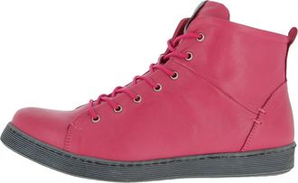 Andrea Conti Damen High Top Sneaker, hot pink/anthrazit, 38 EU