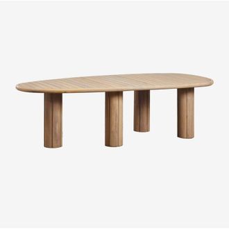 Sklum Ovaler Gartentisch aus Akazienholz Ginara &x2194&xFE0E 260 cm Helles Akazienbraun - Sklum