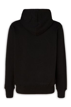Versace Jeans Couture Mens Black Cotton Logo Details Hooded Sweatshirt Clothing