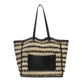 Kazar Sommerliche Schultertasche aus Raffia - - Bags - Damen - Schwarzk - ONE SIZE