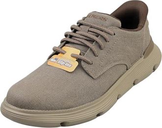 Skechers Homme Baskets en Toile Garza &Agrave; Enfiler, Dark Taupe, 47.5 EU