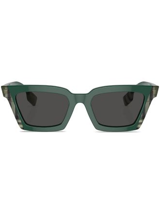 Burberry Sunglasses lunettes de soleil Briar &agrave; carreaux - Vert