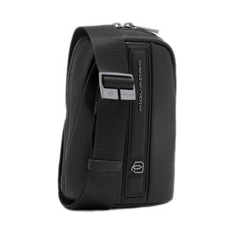 Piquadro Leder Handytasche zum Umh&auml;ngen mit Steckplatz f&uuml;r Bluetooth-Tracker - - Bags - Herren - Schwarzk - ONE SIZE
