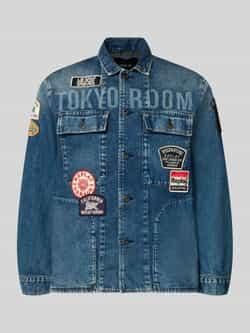 Replay Regular Fit Jeansjacke aus Baumwoll-Mix