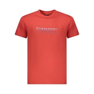 Tommy Hilfiger Homme, Tops, Rouge, Taille: 2XL T-shirt en coton avec imprim&eacute; graphique