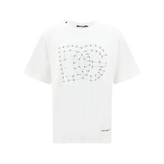 Dolce & Gabbana T-Shirt mit Logo - - Tops - Herren - Wei&szlig; - XL