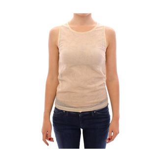 Dolce & Gabbana Femme, Tops, Beige, Taille: 36 FR Hauts sans manches