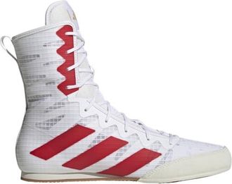 adidas Box Hog 4 Chaussures de boxe unisexe pour adulte, Nuage Blanc - Teinte blanc carlate, 8