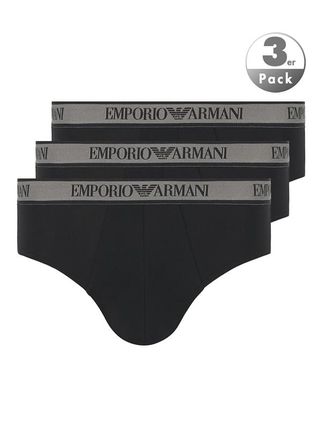 Emporio Armani Herren Unterw&auml;sche schwarz Baumwolle & Mix unifarben
