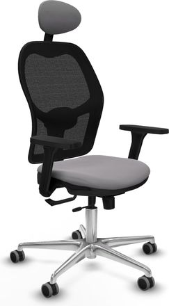 Piqueras y Crespo Ergonomischer B&uuml;rostuhl mit 3D-Armen, h&ouml;henverstellbarer Lendenwirbelst&uuml;tze und festem Kopfteil, ausgestattet mit Syncro/Traslack und injiziertem Scha