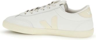 Veja Womens Sneakers Volley Signature White Leather White-Off-White Trainers White/off-white