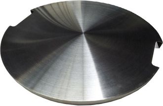 Elementi Abdeckung f&uuml;r Gas-Feuerstellen in Edelstahl, silber, rund, Sichtfl&auml;chen geb&uuml;rstet - Elementi