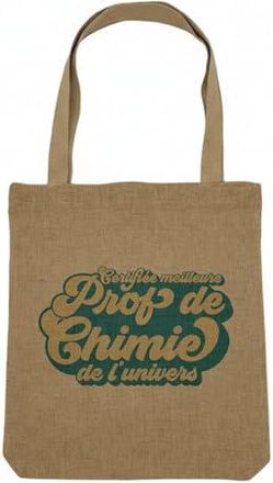 Fabulous Sac Shopping Tote Bag Aspect Lin - Certifi&eacute;e meilleure Prof de Chimie de lunivers College Lycee Professeure Universit&eacute; - Sac Courses Toile Epaisse 360