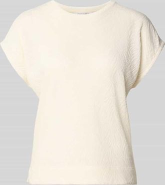 Christian Berg T-Shirt mit Strukturmuster und Rundhalsausschnitt
