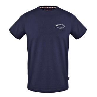 Aquascutum London T-Shirt f&uuml;r Herren, Regul&auml;r (Marine)