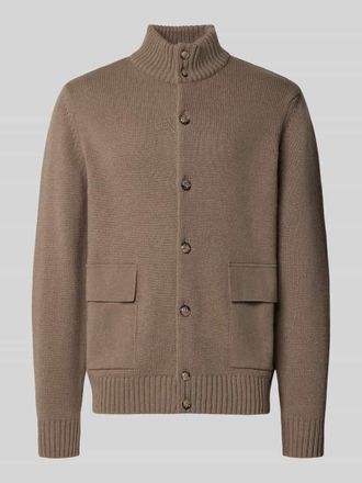 Maerz Strickjacke aus Wolle mit Stehkragen