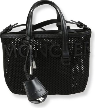Moncler Femme, Sacs, Noir, Taille: ONE Size Very Mesh & Leather Tote Bag