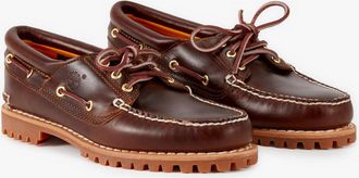 Timberland Chaussures bateau crant&eacute;es en cuir