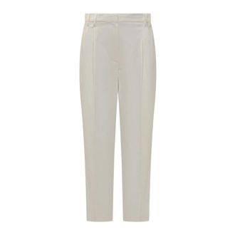 Brunello Cucinelli Tailored Stretch Baumwollhose - - Trousers - Damen - Wei&szlig; - XS