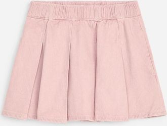 Arket Faltenrock Aus Twill -Rosa