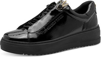 Marco Tozzi Marco Tozzi Damen Sneaker flach mit Wechselfußbett Freizeit, Schwarz (Black Patent), 38 EU