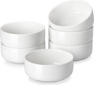Malacasa Müslischalen 6er Set, 640ml Suppenschalen Porzellan Salatschüssel Set Dessertschalen Frühstücksschalen Keramik Große Schüsseln Set für Nudeln, Salat, 