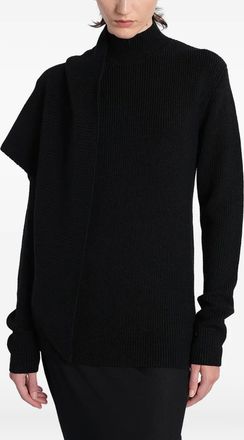 Entire studios pull côtelé à col roulé - Noir