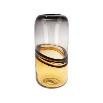 GOEBEL Vase, Glas, Braun, 12x12x25 cm