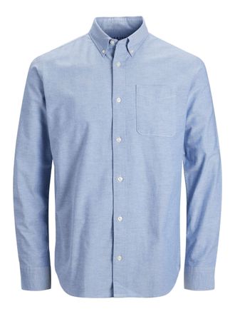Jack & Jones Herren Freizeit Hemd JPRBROOK Oxford Slim Fit Weiss Blau XS-XXL, Gr&ouml;&szlig;e:M, Farbe:Cashmere Blue Slim FIT 12192150