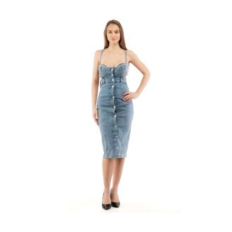 Moschino Damen, Kleider, Blau, SGr&ouml;&szlig;e