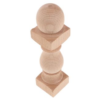 NUOBESTY Unbehandelte Holzspitzen M&ouml;belabschlusskappen 20x7,5cm Dekorative Pfostenaufs&auml;tze f&uuml;r Bettpfosten Gardinenstangen Treppenhaus Nat&uuml;rliche Holzmaserung 