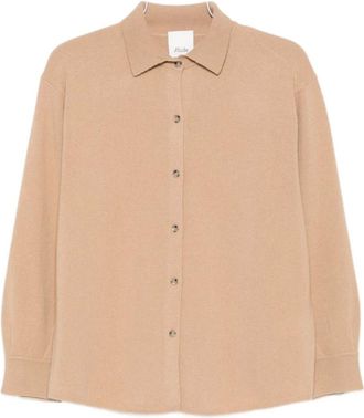Allude Femme, Blouses et Chemises, Beige, Taille: 38 FR Camicia bottoni