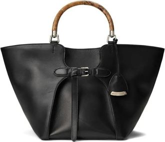 Polo Ralph Lauren Crossbody Bags - Structured Black Leather Handbag With Removable Cl - Gr. unisize - in Schwarz - f&uuml;r Damen