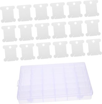 Artibetter Stickgarn-Organizer Mit Faden Wickelbrett Und Perlenbox Für Kreuzstichzubehör Und Näharbeiten